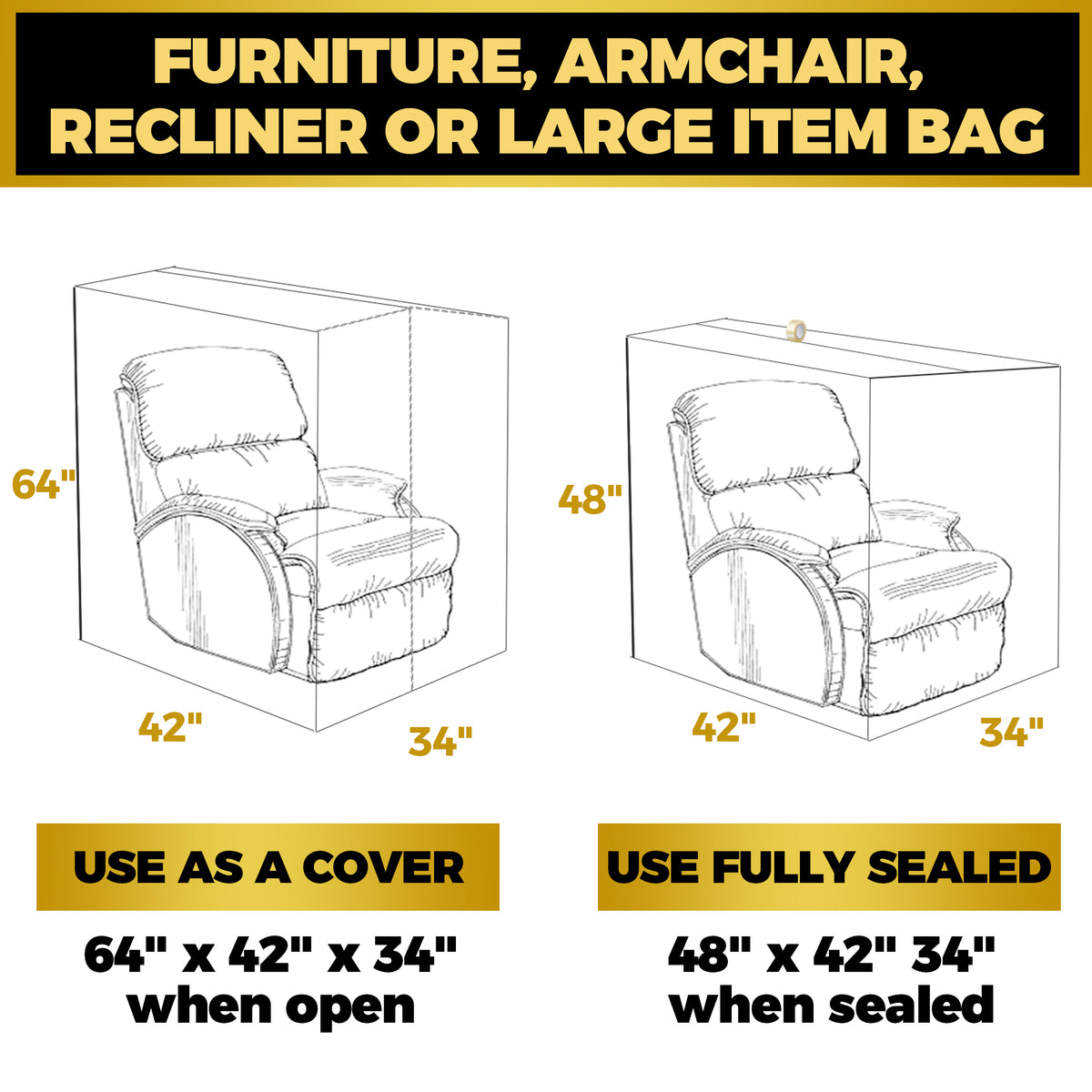 Plastic Furniture Covers for Moving Storage - Heavy-Duty Plastic Chair ...