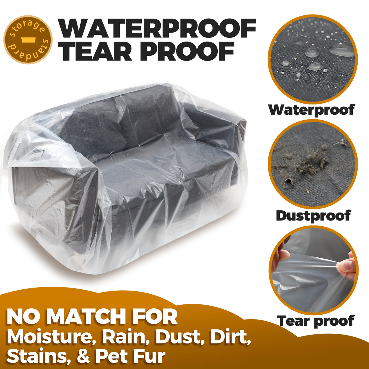 Plastic Furniture Covers for Moving - Heavy-Duty Loveseat Cover for Lo ...