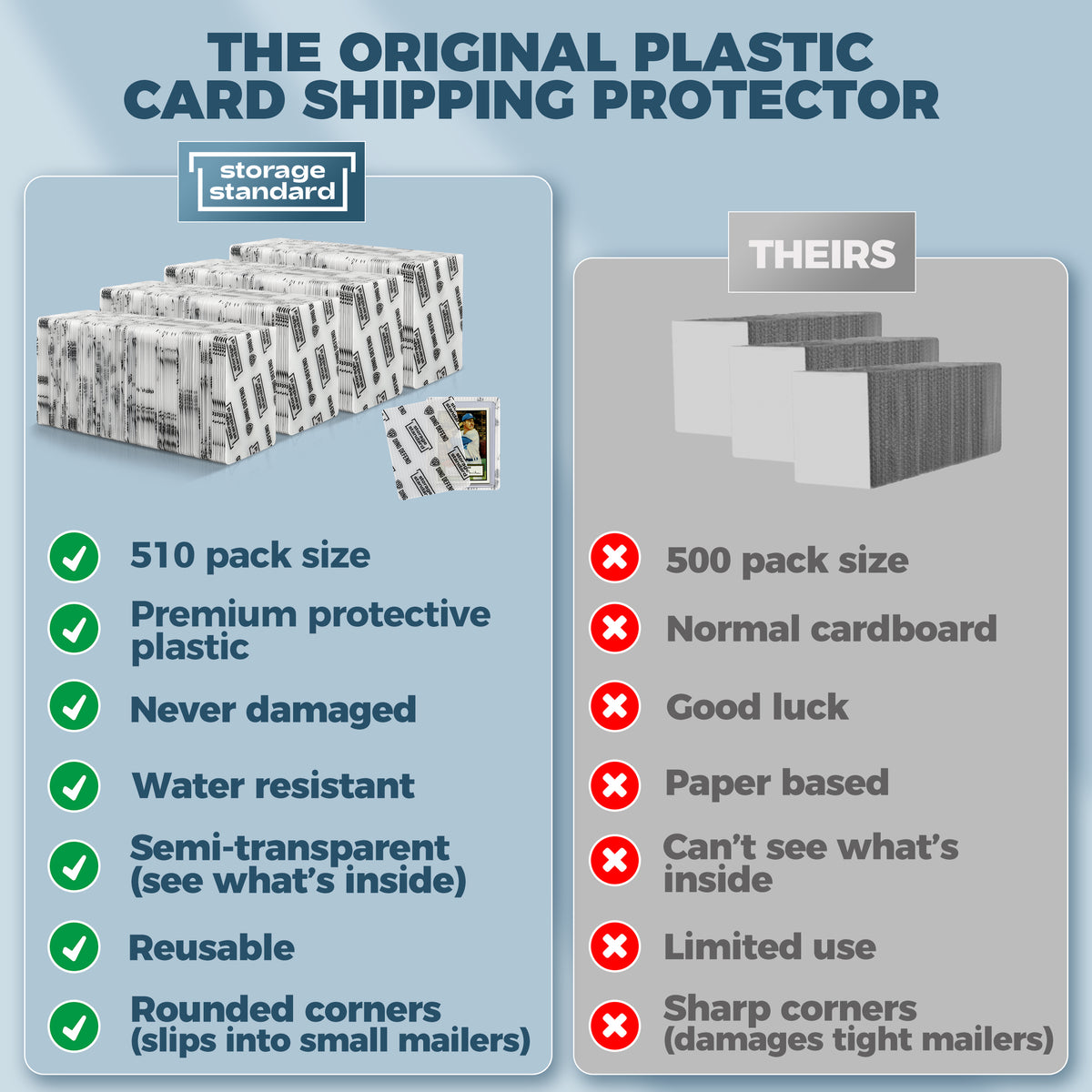 Storage Standard Trading Cards Protector Sleeves Shipping Protector Wa