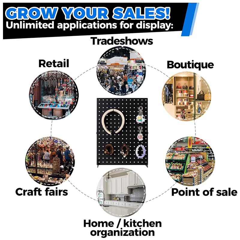 Pegboard Display Stand for Craft Shows & Fairs - Metal Jewelry Retail ...