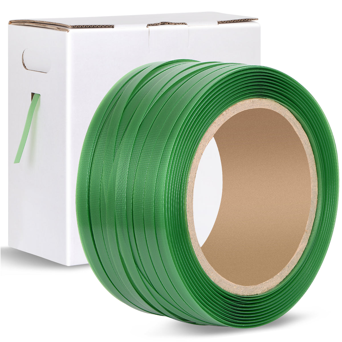 Heavy Duty Packaging Banding Strapping Roll with Dispenser Box 1400 lb ...